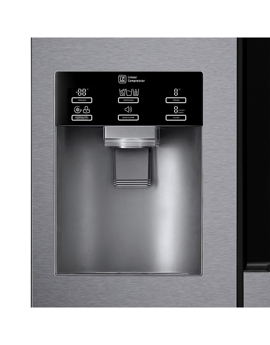 American Fridge Freezer : Dark Graphite | GSL460ICEV | LG UK