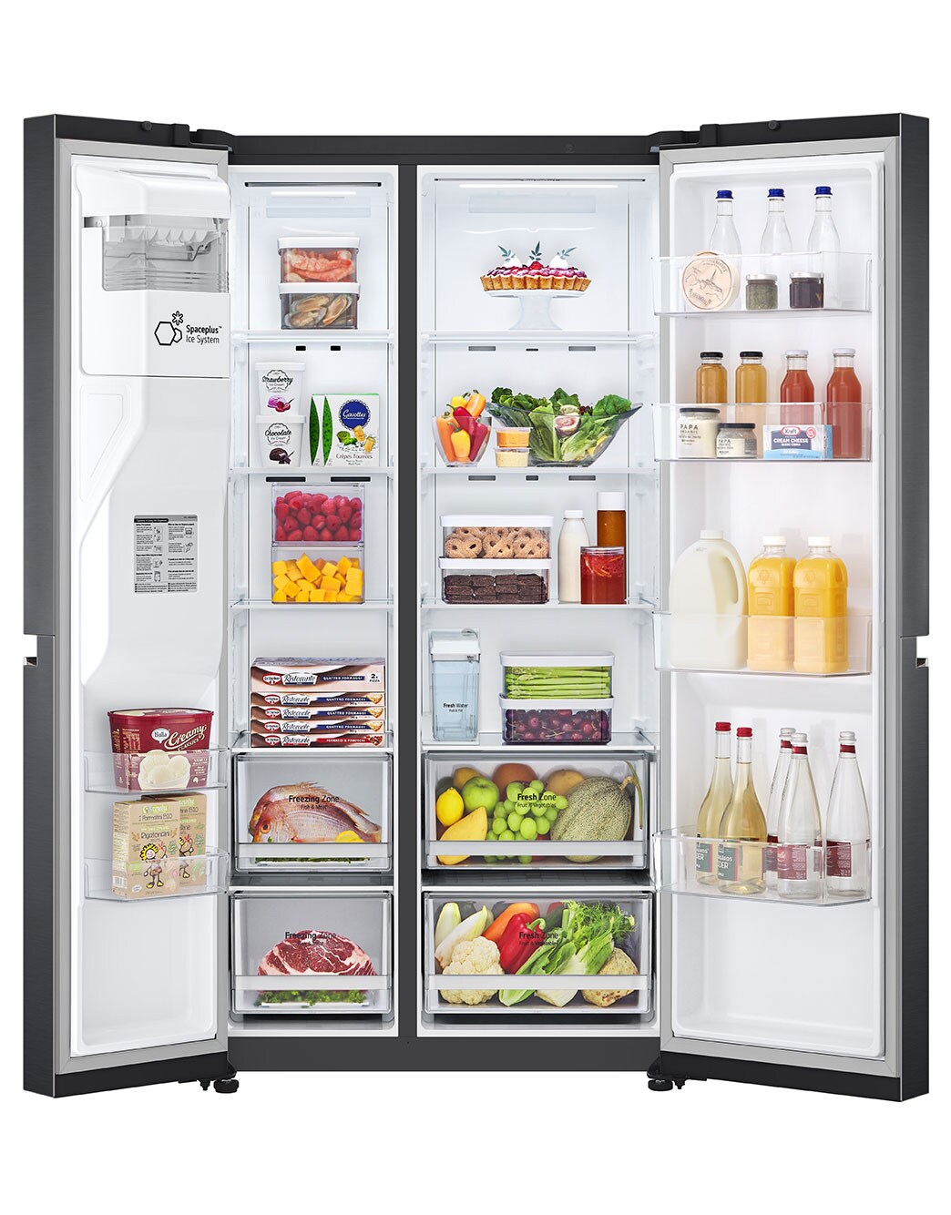 635L American Style Fridge Freezer Matte Black | LG UK