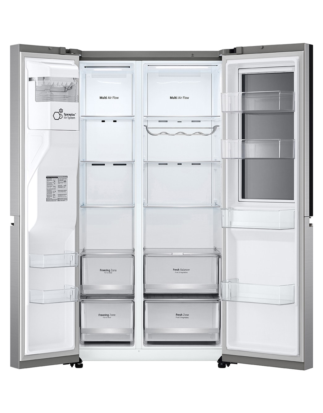 635L American Fridge Freezer Shiny Steel | LG UK
