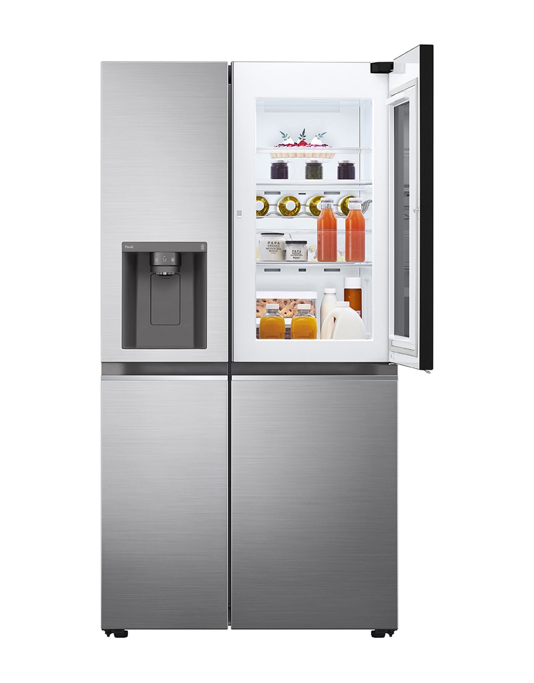 635L American Fridge Freezer Shiny Steel | LG UK