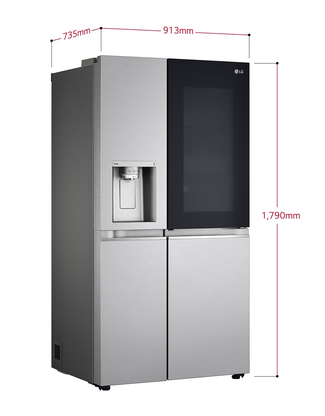 635L American Style Fridge Freezer Silver | LG UK