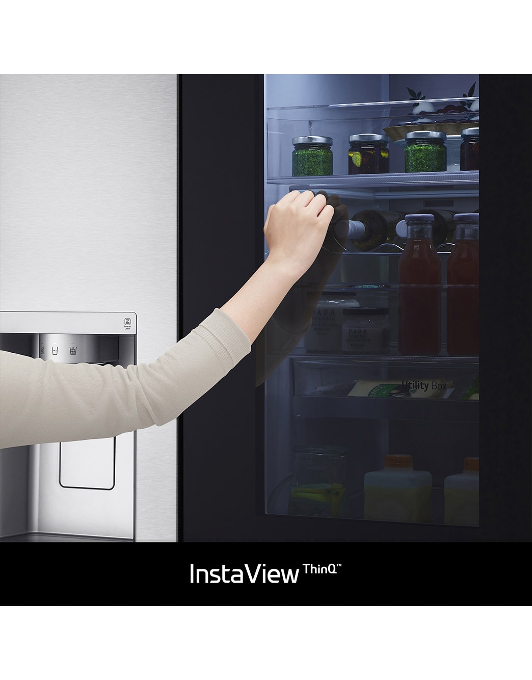 635L InstaView™ American Fridge Freezer - GSXV91BSAE | LG UK