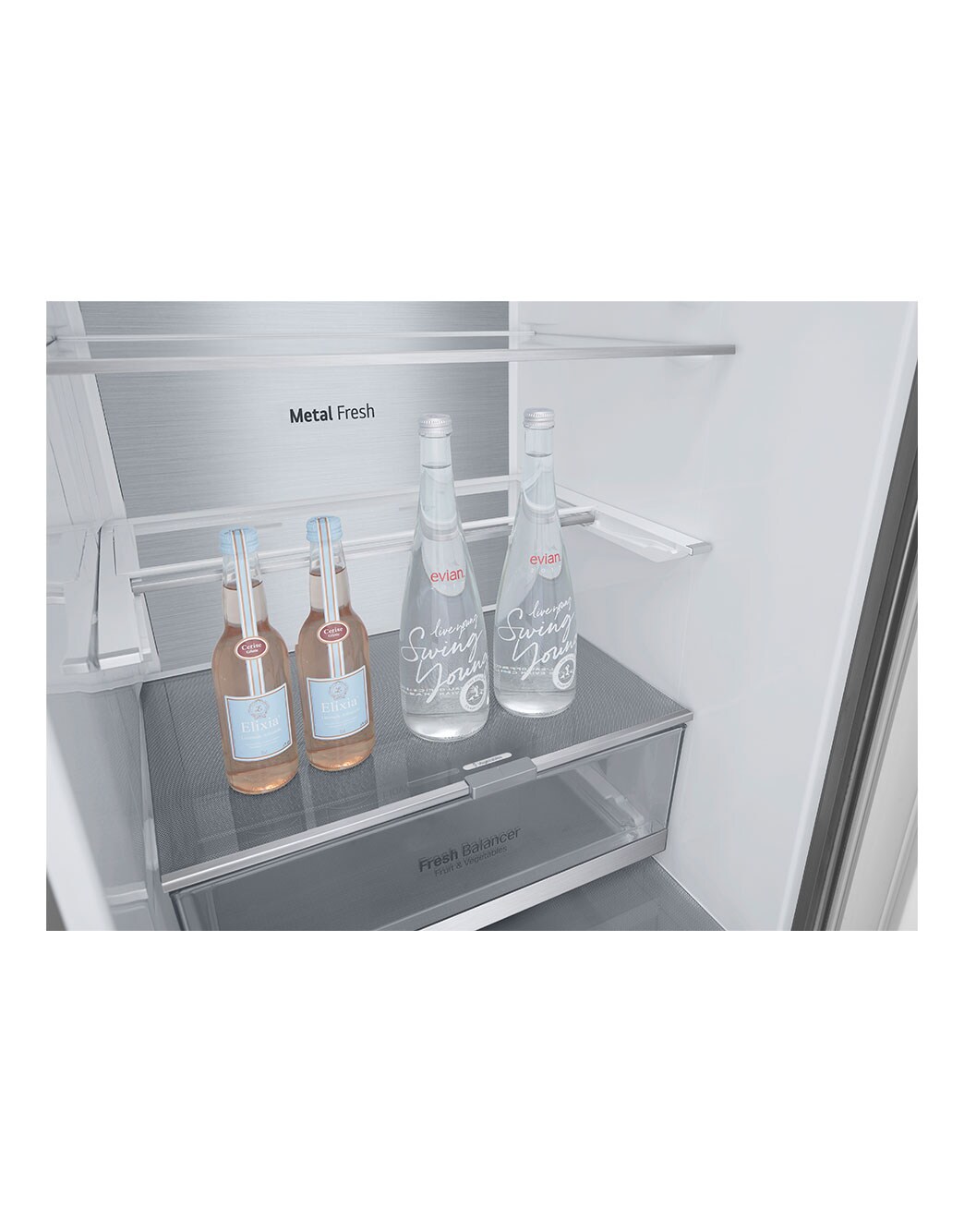 384L NatureFRESH™ Tall Fridge Freezer Stainless Steel | LG UK