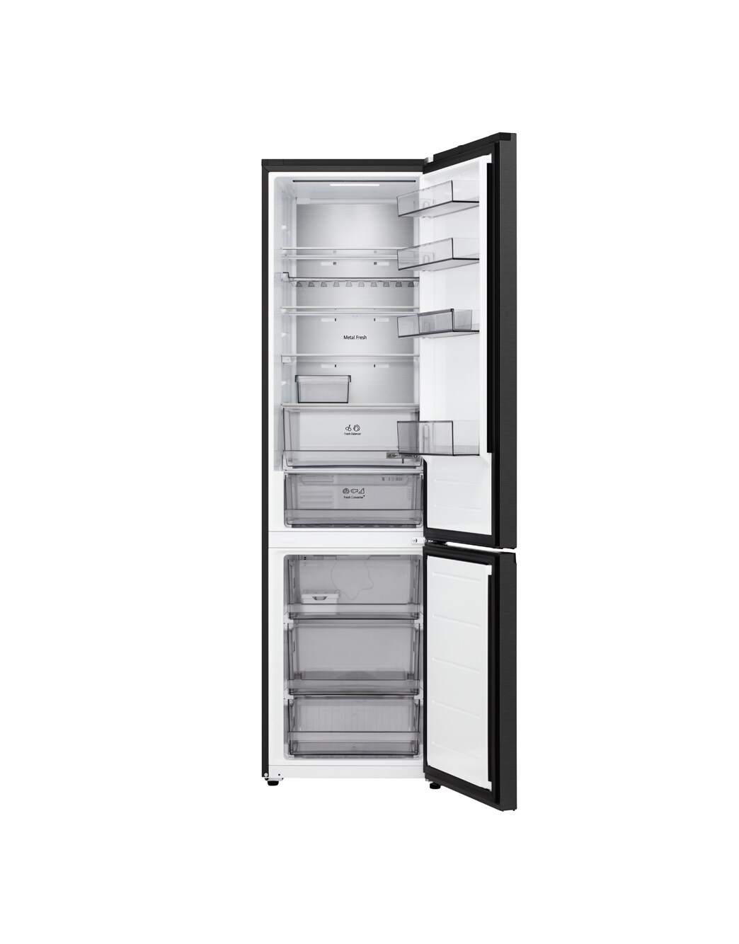 375L Fit & Max Fridge Freezer Black - GBBS524CEV | LG UK