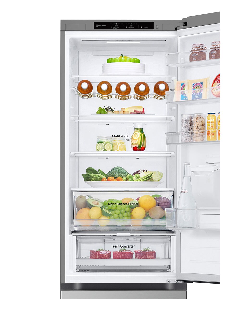 386L Tall Fridge Freezer Prime Silver GBF3202DPY | LG UK