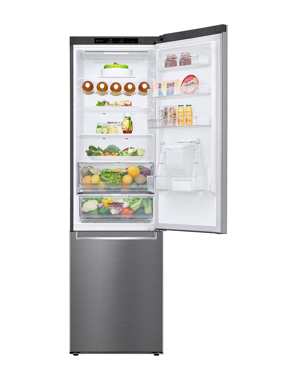 384L Tall Fridge Freezer Shiny Steel | LG UK