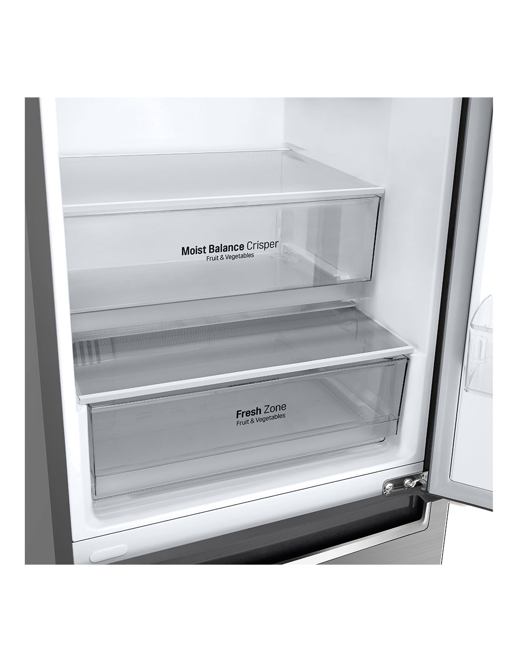 384L Tall Fridge Freezer Shiny Steel | LG UK