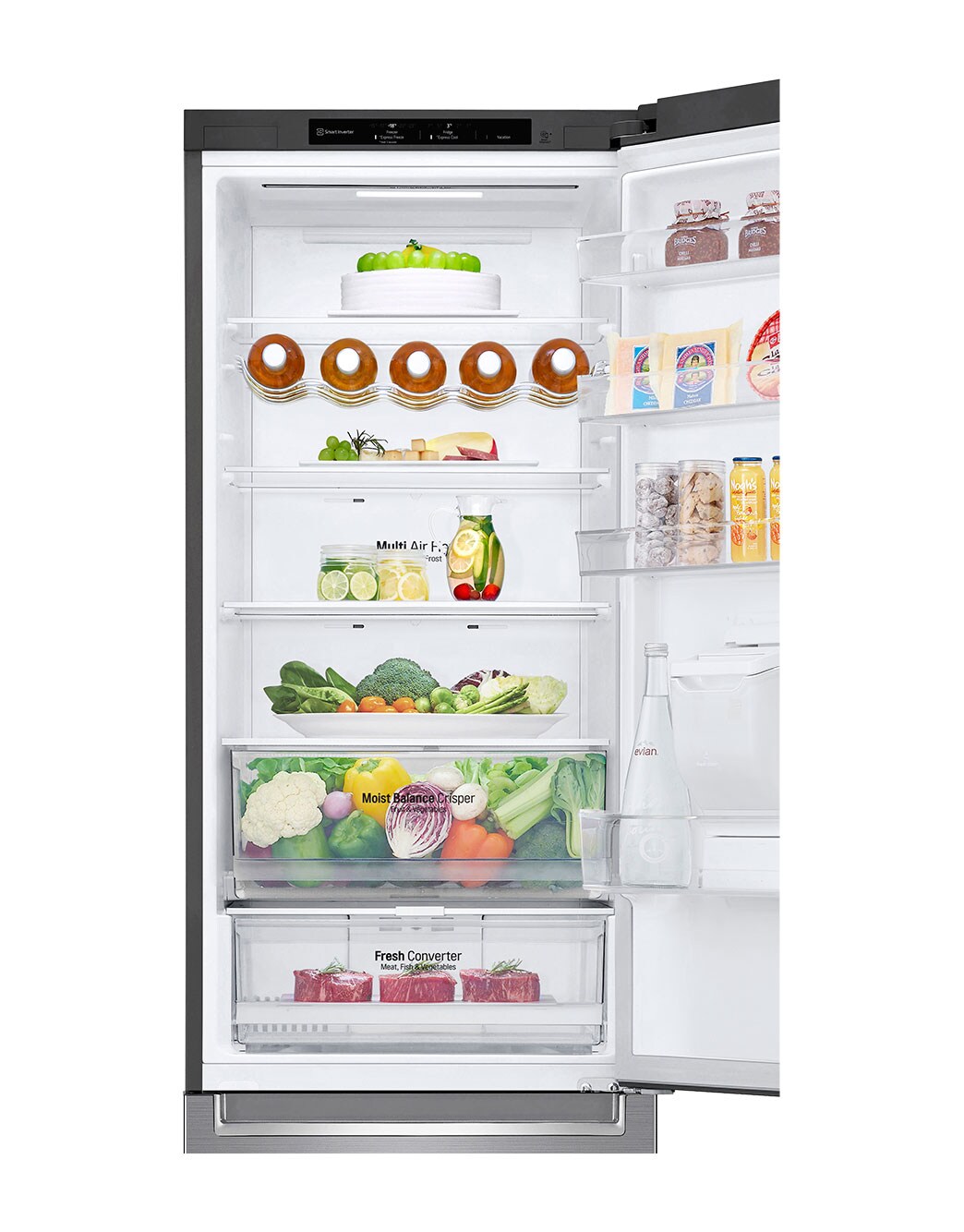 384L Tall Fridge Freezer Shiny Steel | LG UK