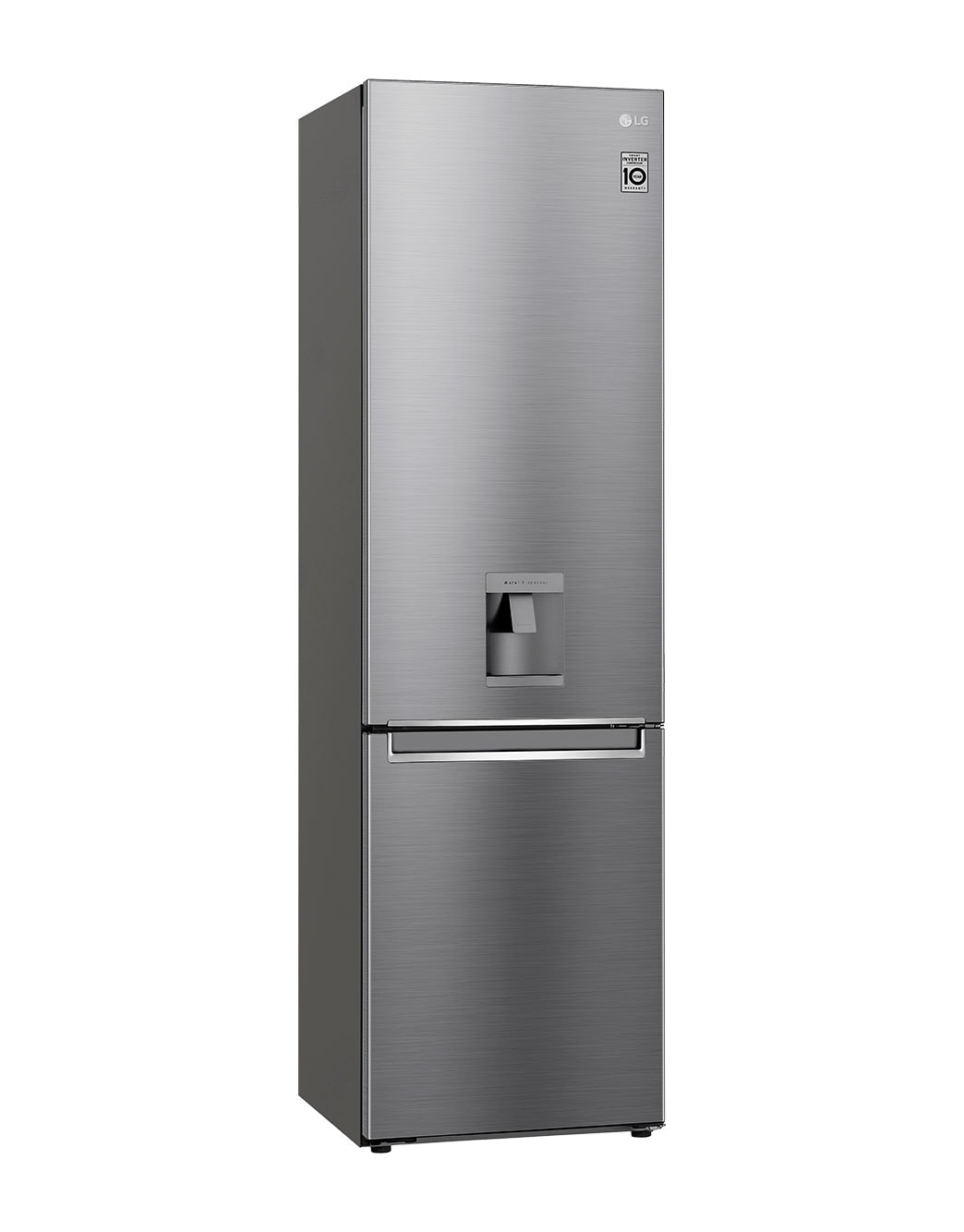 384L Tall Fridge Freezer Shiny Steel | LG UK