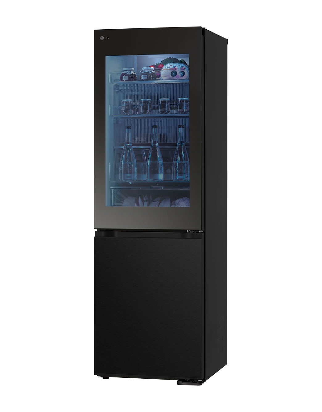 349L InstaView Fridge Freezer Essence Black Steel | LG UK