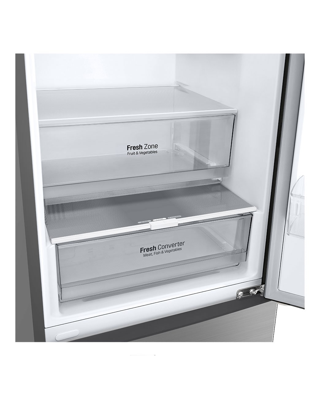 384L Tall Fridge Freezer Shiny Steel | LG UK