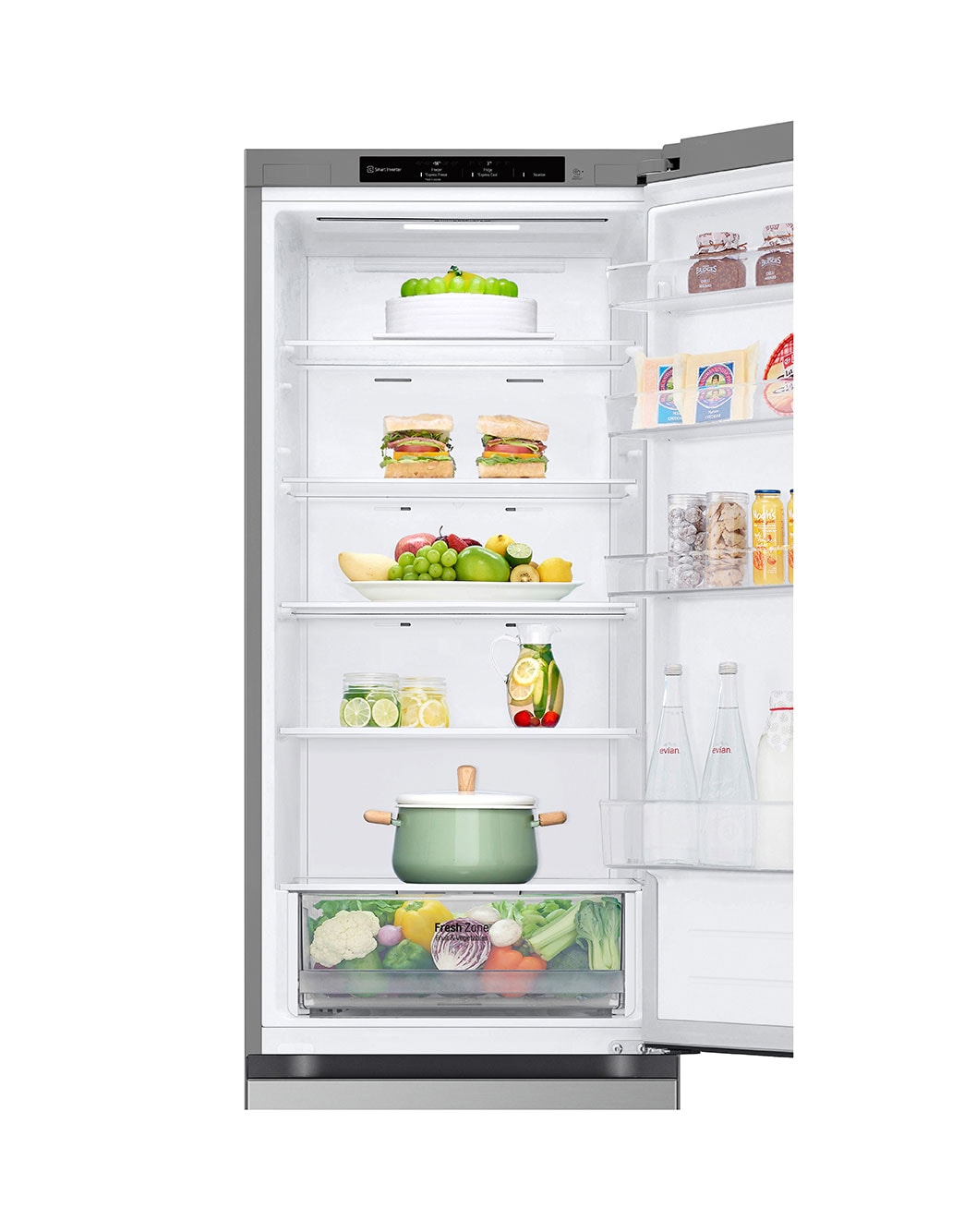387L Tall Fridge Freezer Prime Silver GBV22L0EPY | LG UK