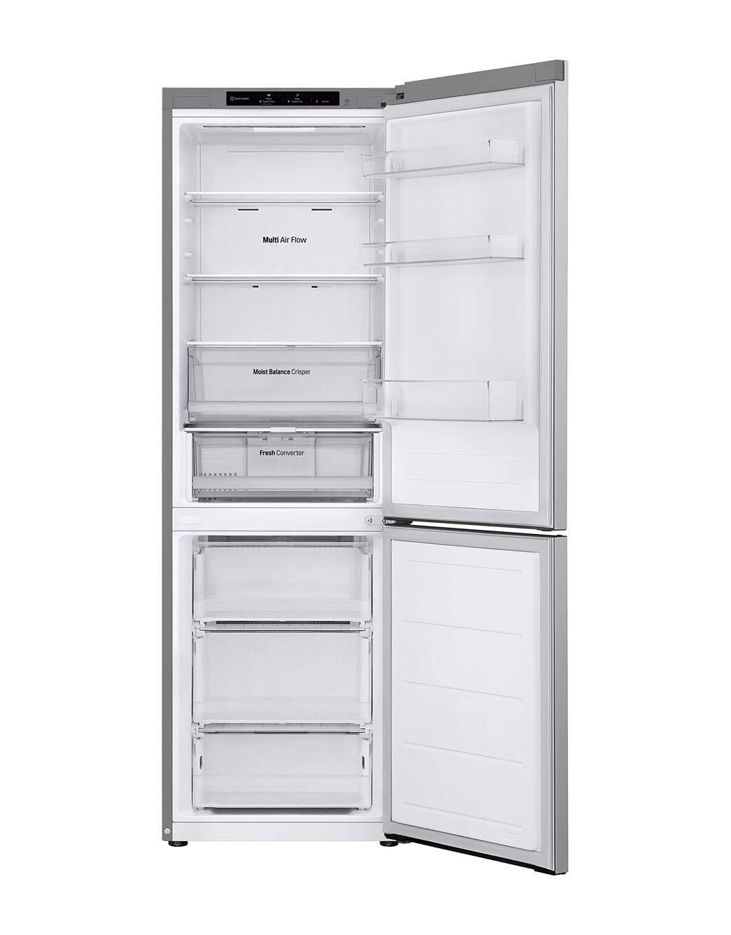 344L NatureFRESH™ Tall Fridge Freezer Prime Silver | LG UK