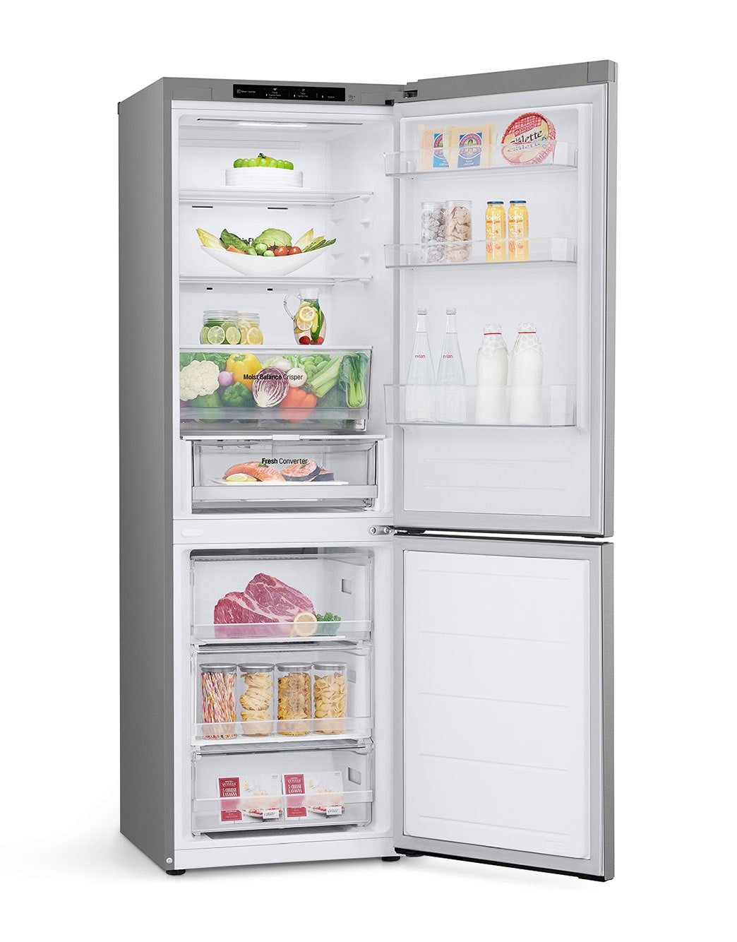 344L NatureFRESH™ Tall Fridge Freezer Prime Silver | LG UK