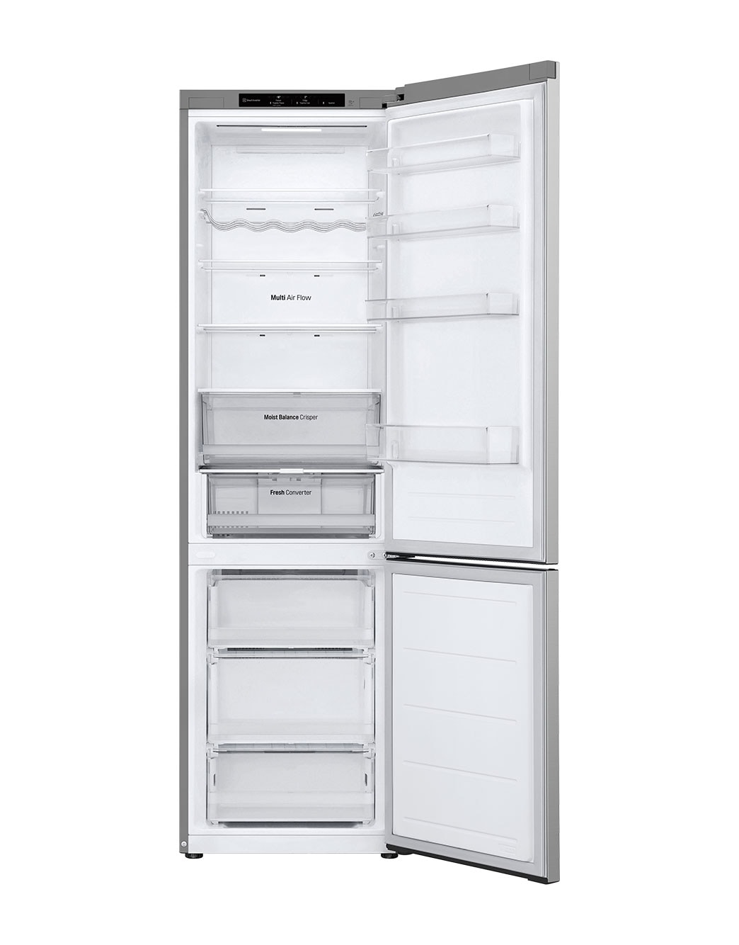 387L NatureFRESH™ Tall Fridge Freezer Prime Silver | LG UK
