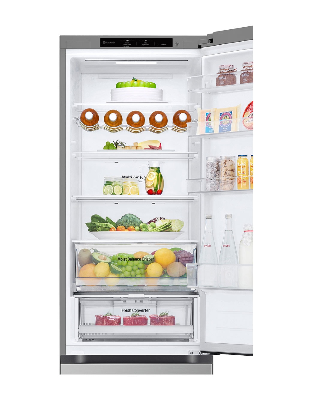 387L NatureFRESH™ Tall Fridge Freezer Prime Silver | LG UK