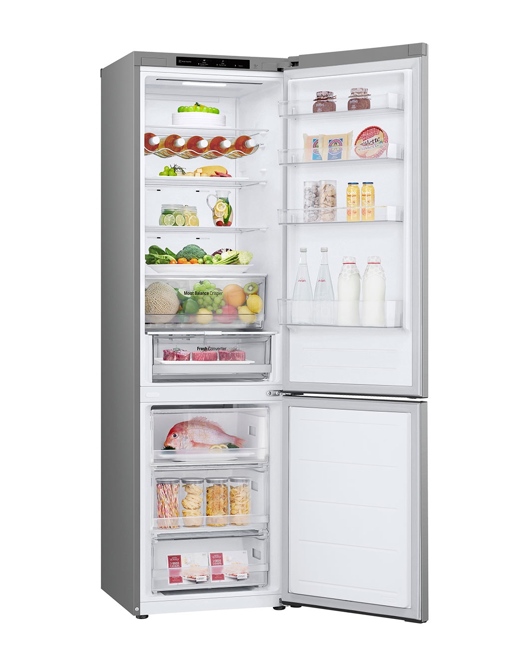 387L NatureFRESH™ Tall Fridge Freezer Prime Silver | LG UK
