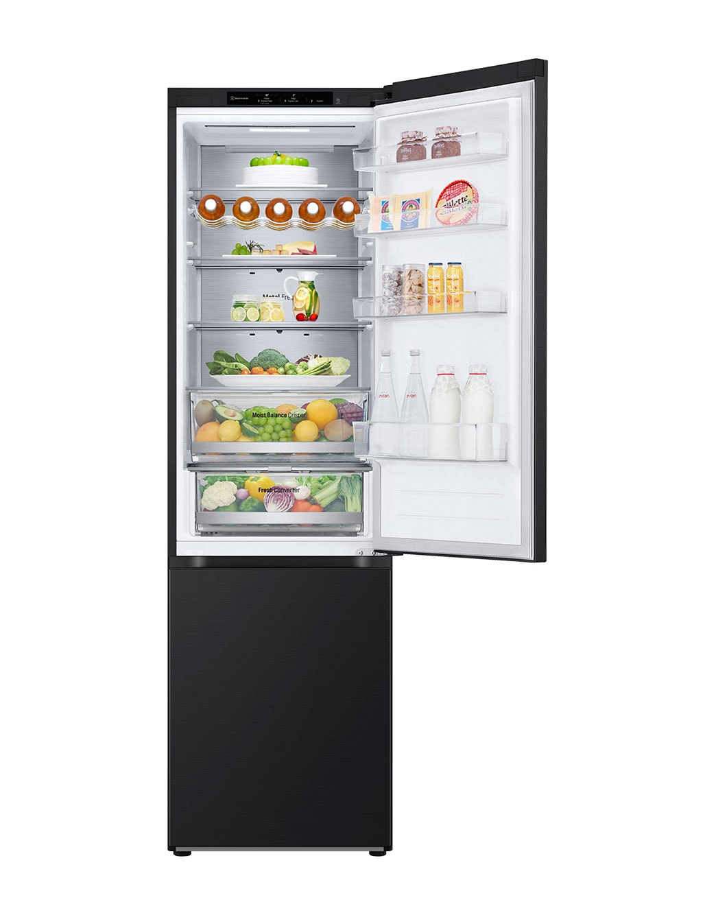 387L Tall Fridge Freezer Matte Black | LG UK