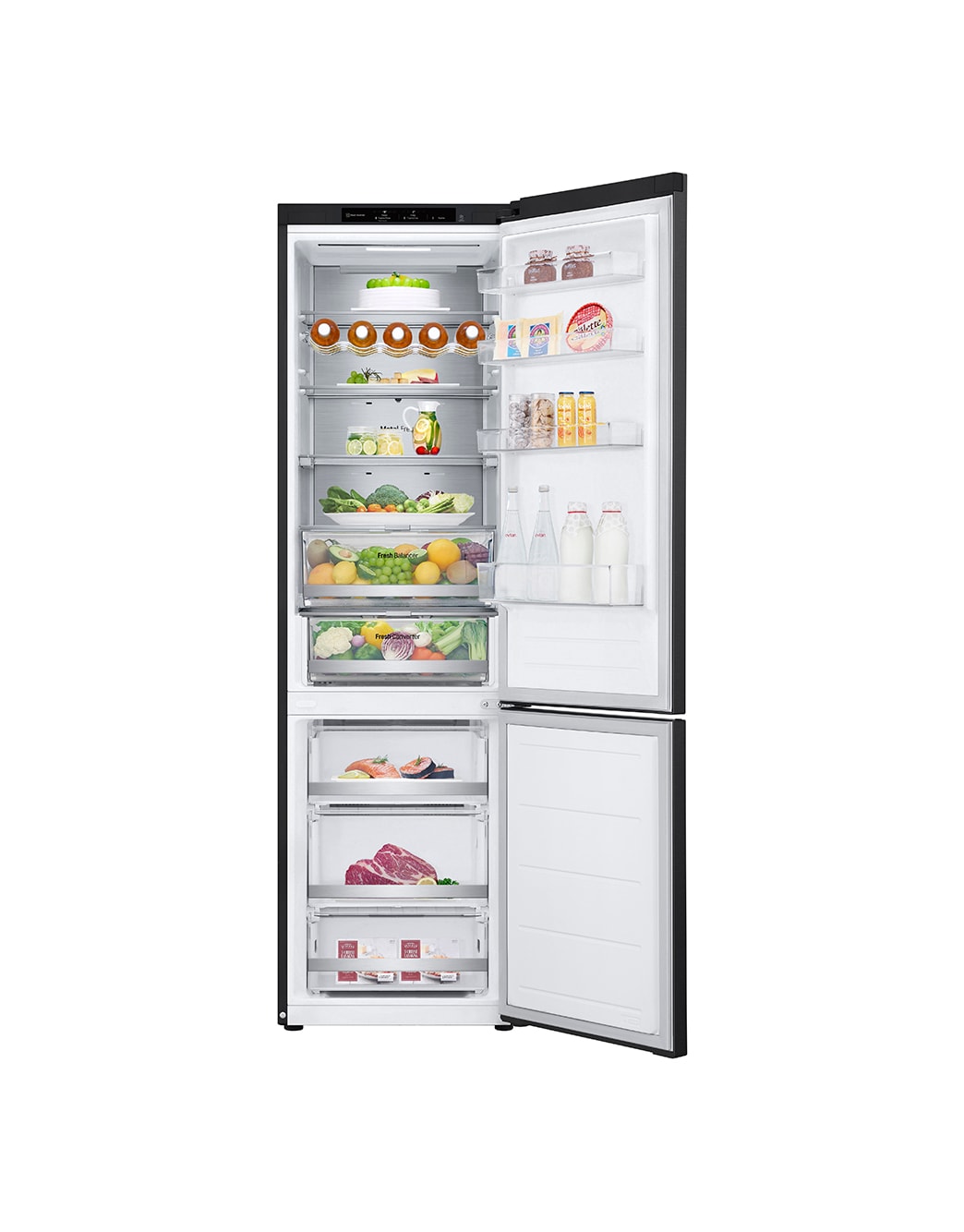 387L Fridge Freezer Essence Black Steel | LG UK