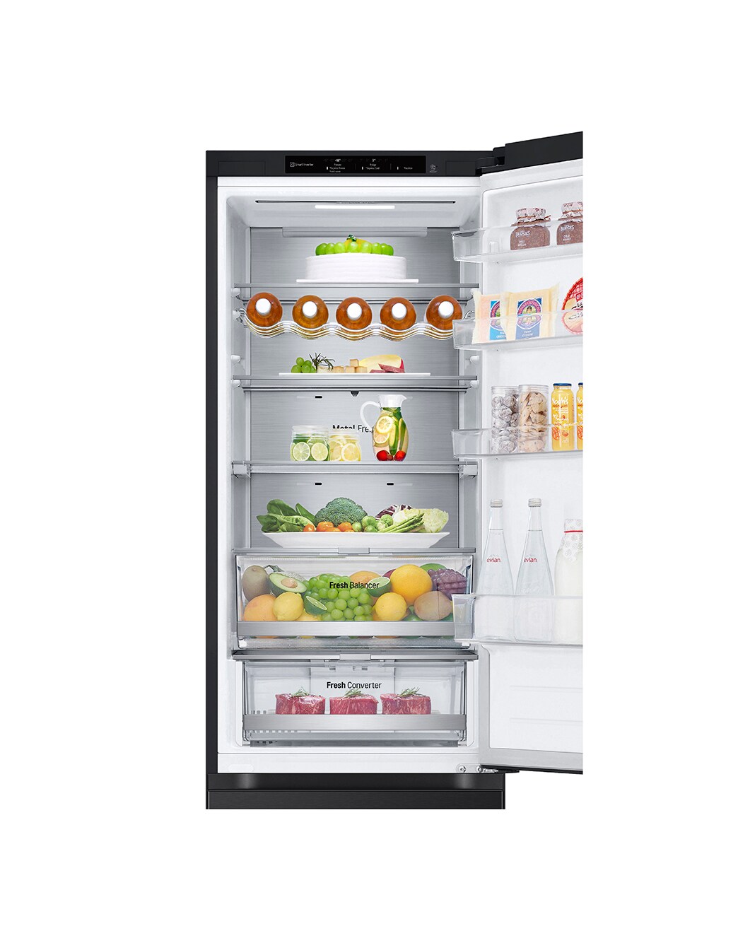 387L Fridge Freezer Essence Black Steel | LG UK