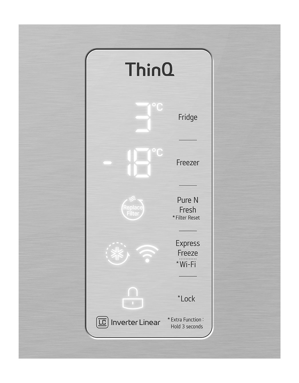 530L Slim Multi-Door Fridge Freezer Shiny Steel | LG UK