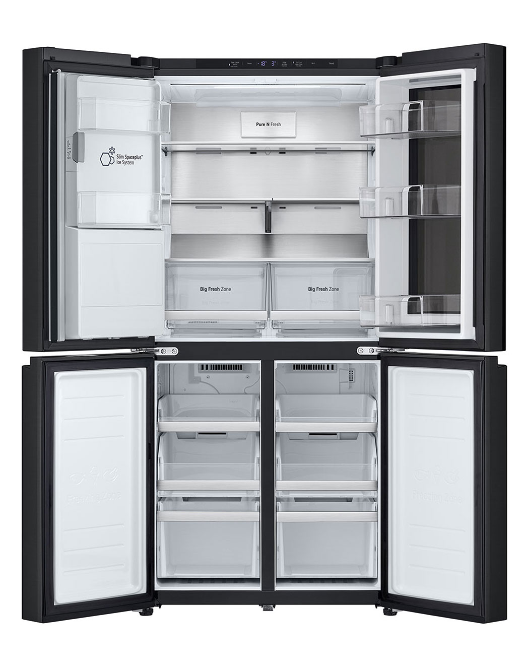 508L Multi Door Refrigerator Matte Black GMG860EPBE | LG UK
