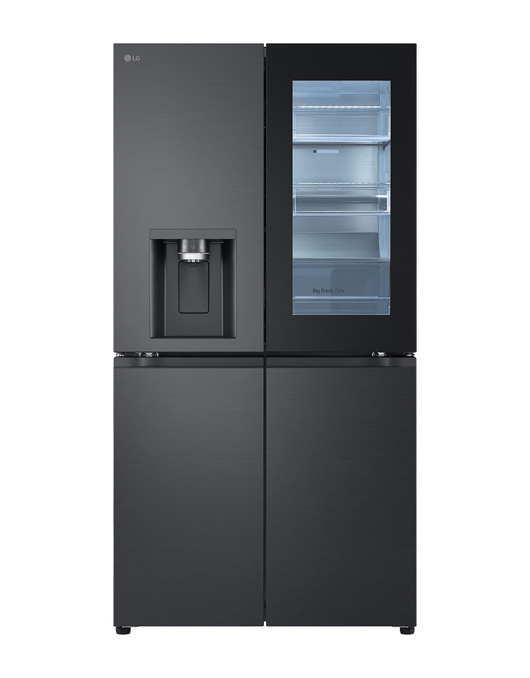 638L Multi 4 Door Fridge Freezer Black Steel | LG UK