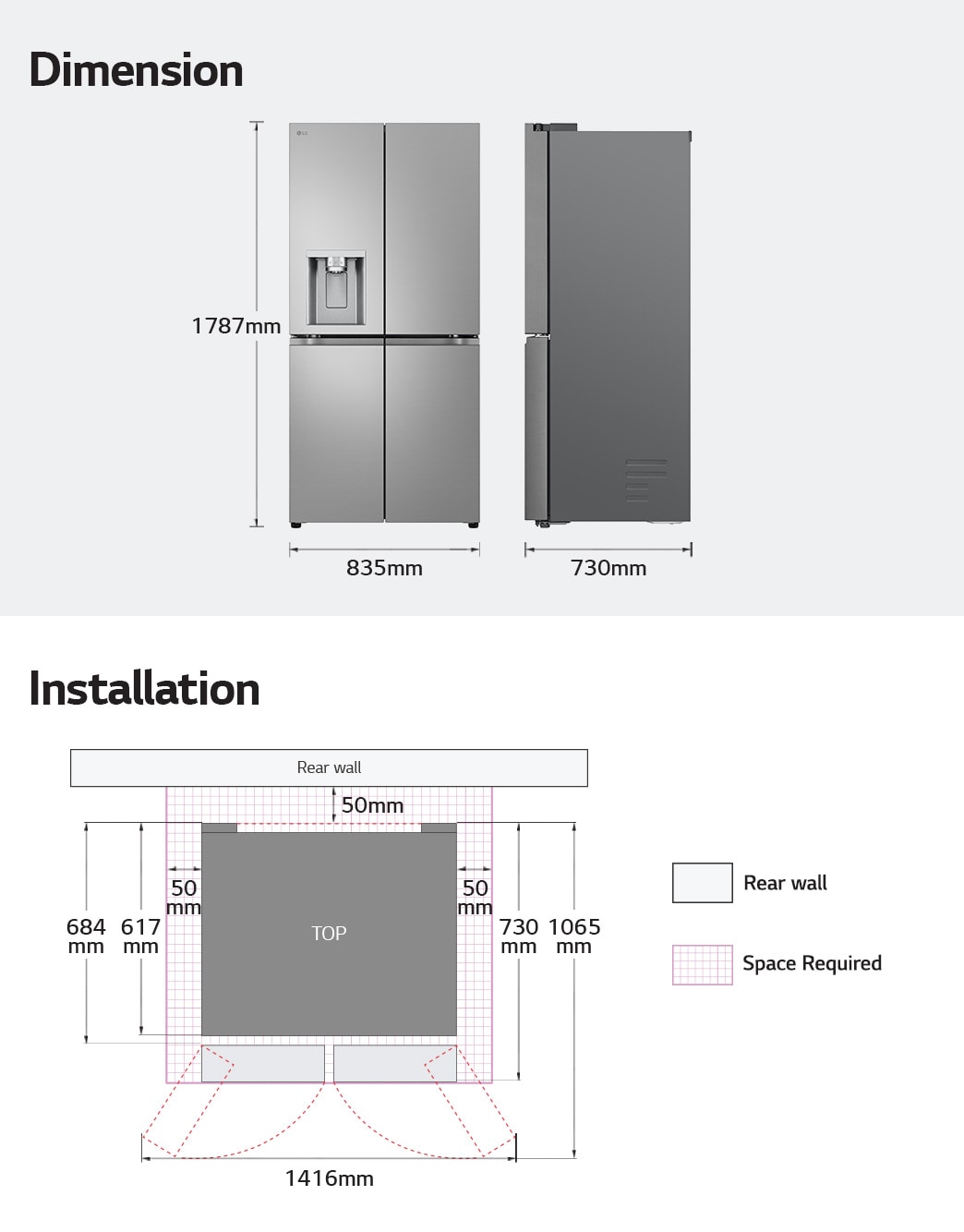 506L Multi Door Refrigerator Prime Silver | LG UK