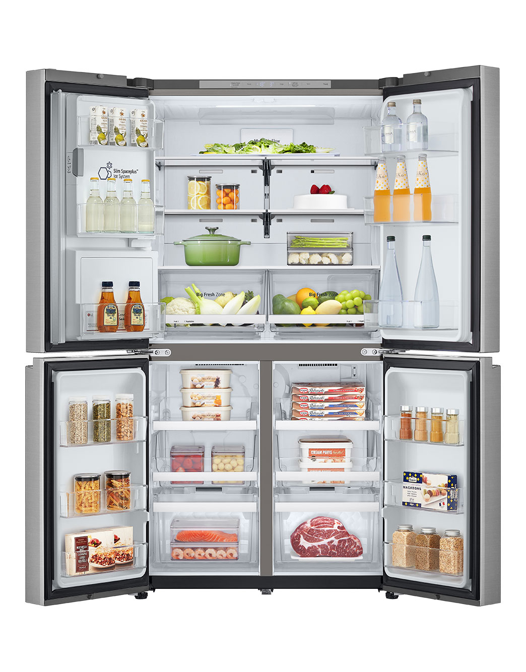 637L Multi 4 Door Smart Fridge Freezer Silver | LG UK