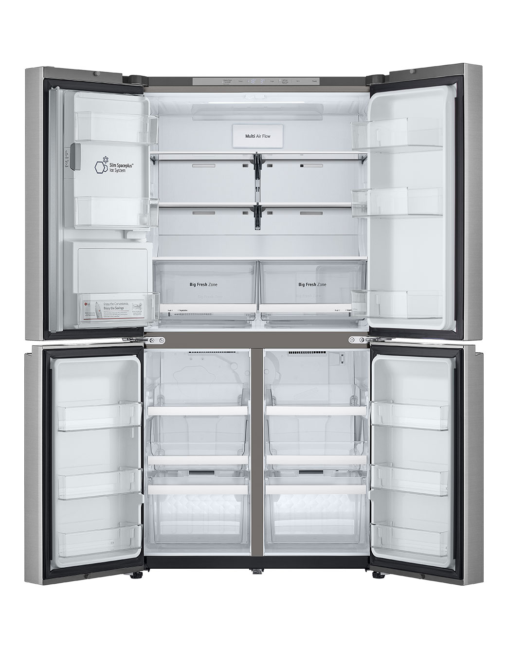 637L Multi 4 Door Smart Fridge Freezer Silver | LG UK