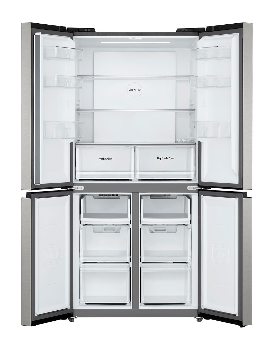 474L Multi Door Refrigerator, Silver | LG UK