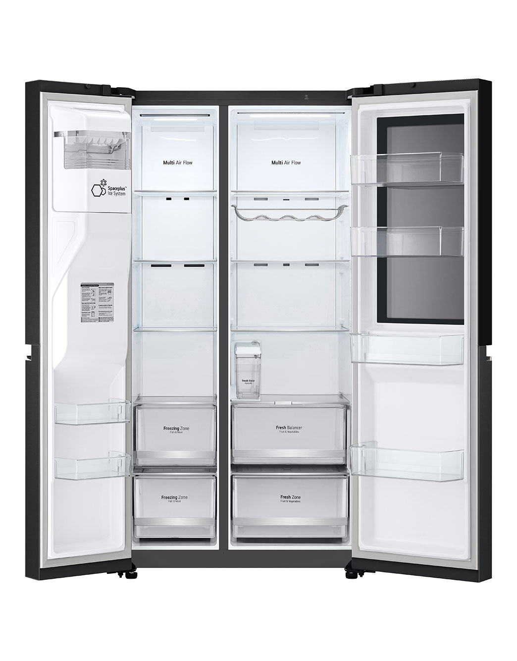 635L American Style Fridge Freezer Matte Black | LG UK