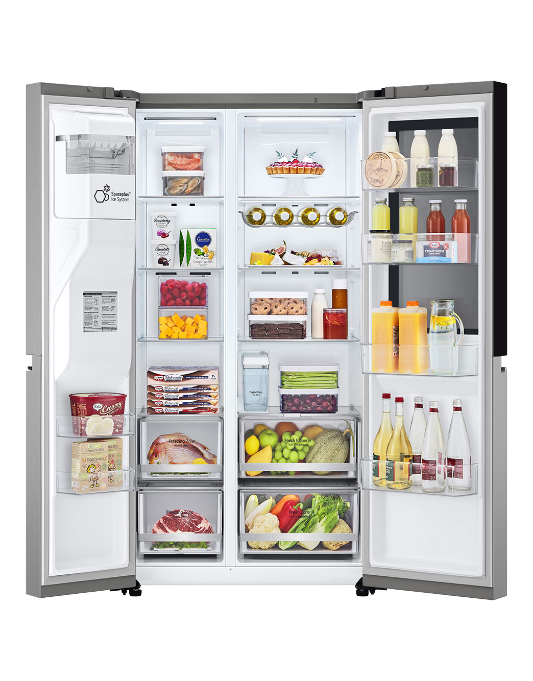 635L American Style Fridge Freezer Prime Silver | LG UK