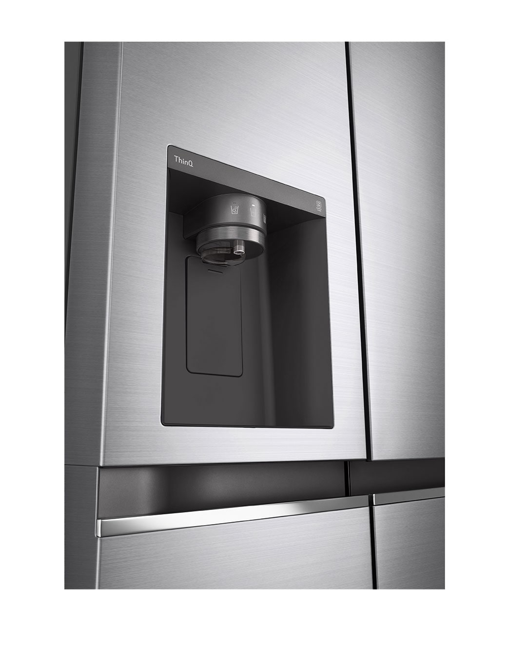 635L American Style Fridge Freezer Shiny Steel | LG UK