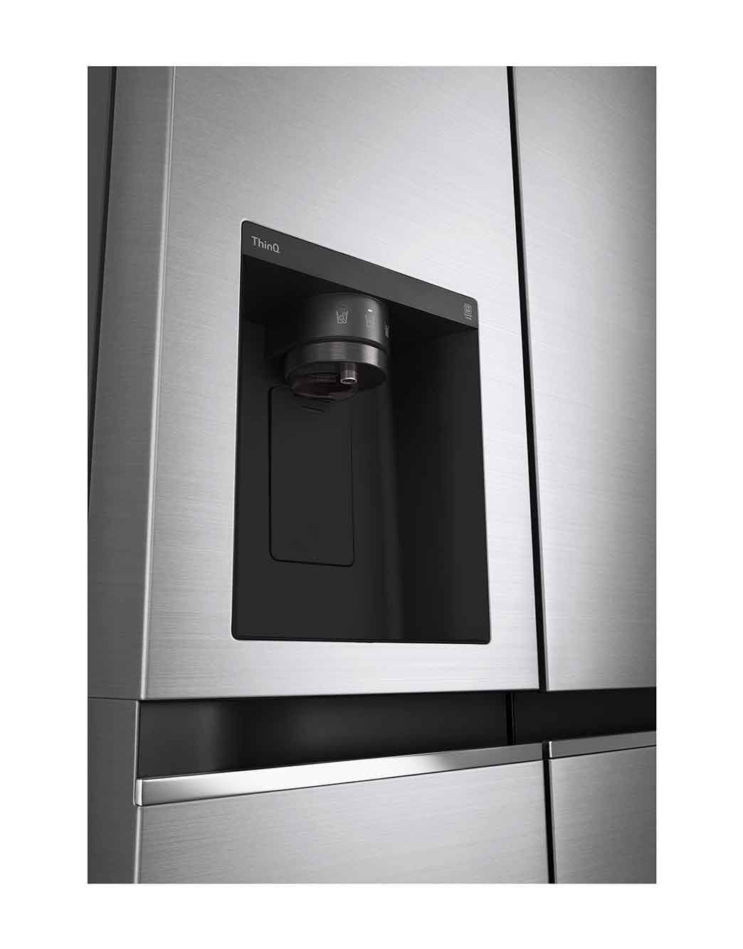635L Water & Ice Dispenser American Style Fridge Freezer, Shiny Steel ...