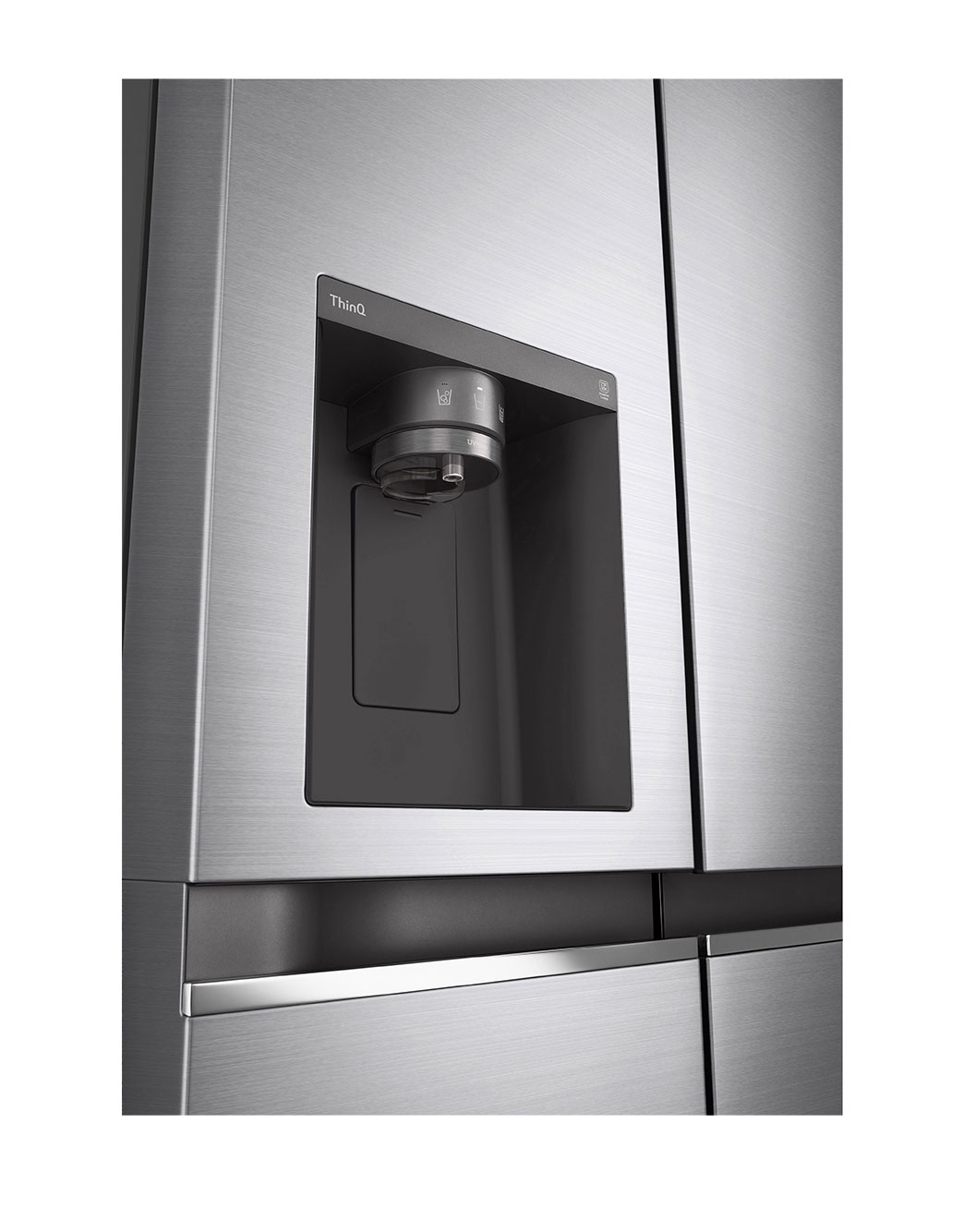 635L American Style Fridge Freezer Shiny Steel | LG UK