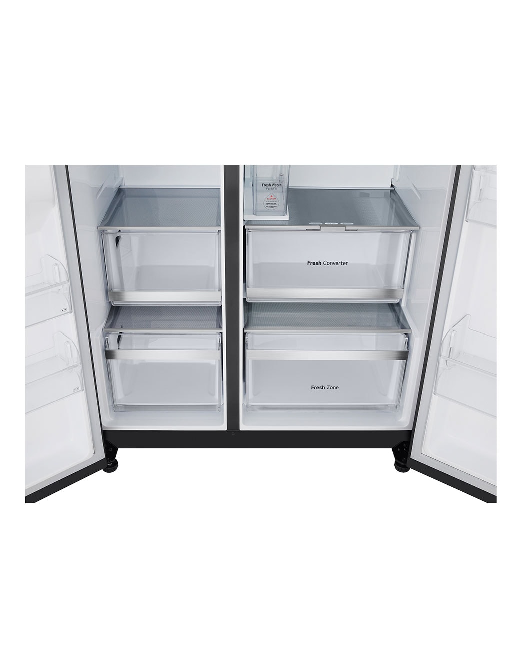 628L Side-By-Side Fridge Freezer Matte Black | LG UK
