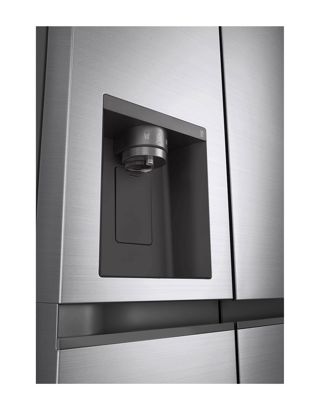 635L American Style Fridge Freezer Shiny Steel | LG UK