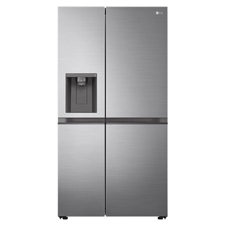 635L American Style Fridge Freezer Shiny Steel | LG UK