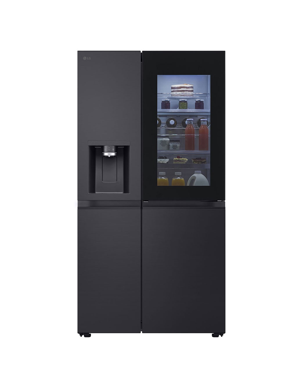 628L Side-By-Side Refrigerator Essence Black Steel | LG UK