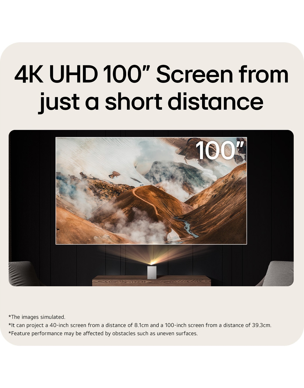 LG CineBeam S 4K Projector & LG xboom Bounce Speaker | LG UK