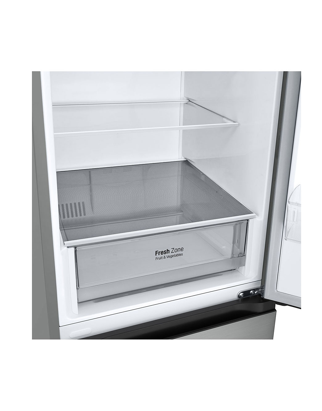 344L NatureFRESH Fridge Freezer, Prime Silver | LG UK