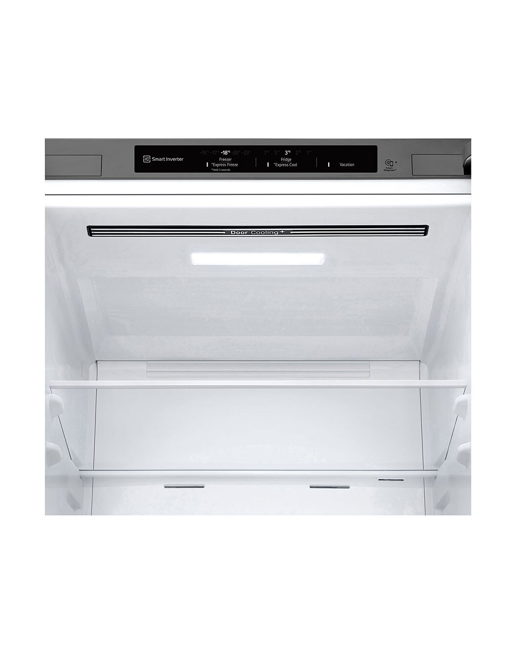 344L NatureFRESH Fridge Freezer, Prime Silver | LG UK