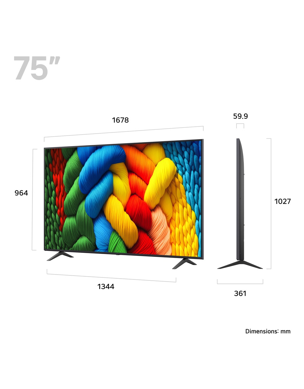 75 inch LG NanoCell AI NANO80 4K Smart TV 2025 - 75NANO80A6B | LG UK