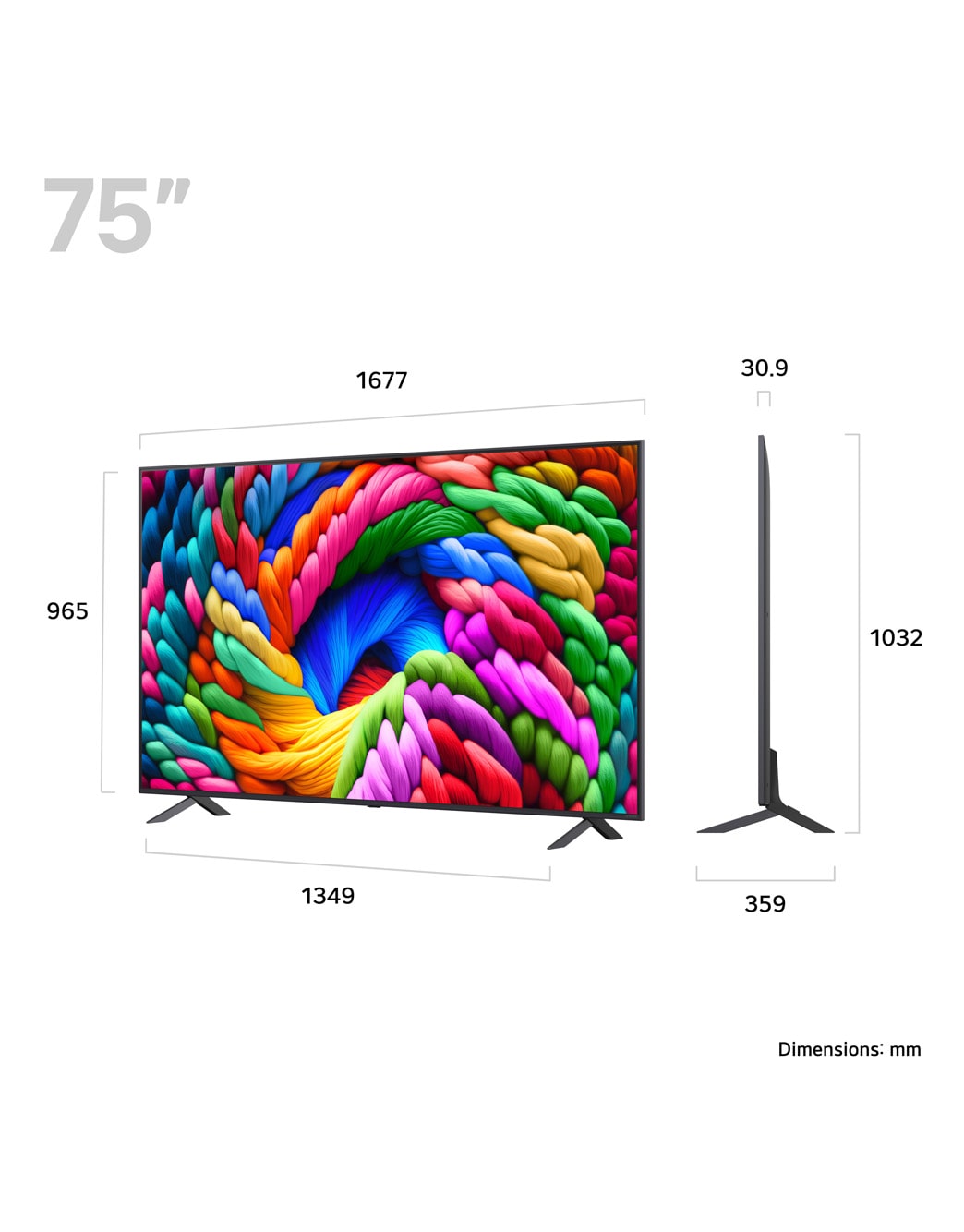 75 inch LG NanoCell AI NANO90 4K Smart TV 2025 - 75NANO90A6B | LG UK