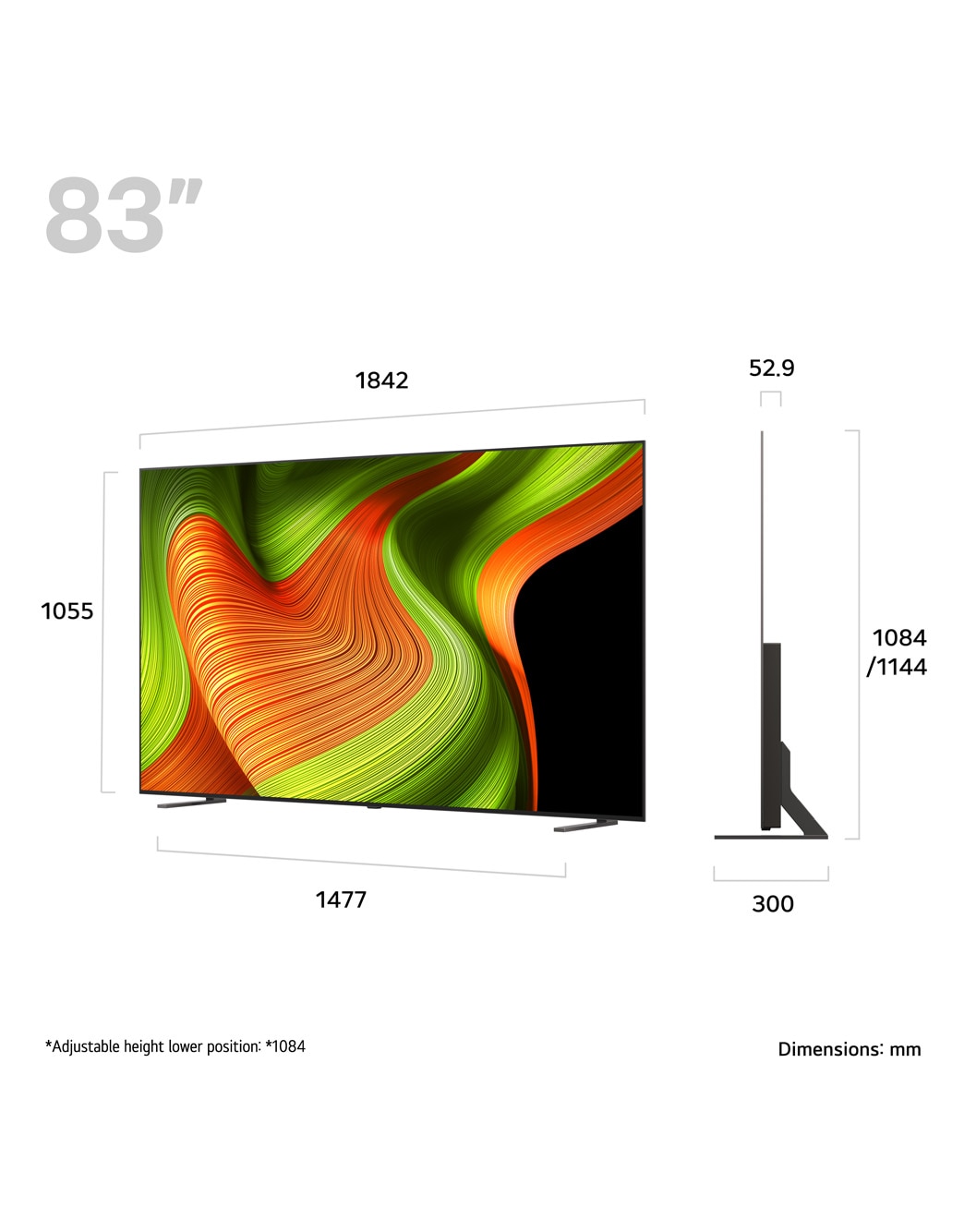 83 inch LG OLED AI B5 4K Smart TV 2025 - OLED83B56LA | LG UK