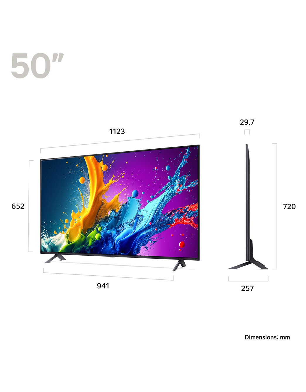 50 inch LG QNED AI QNED80 4K Smart TV 2024 - 50QNED80T6A.AEK | LG UK