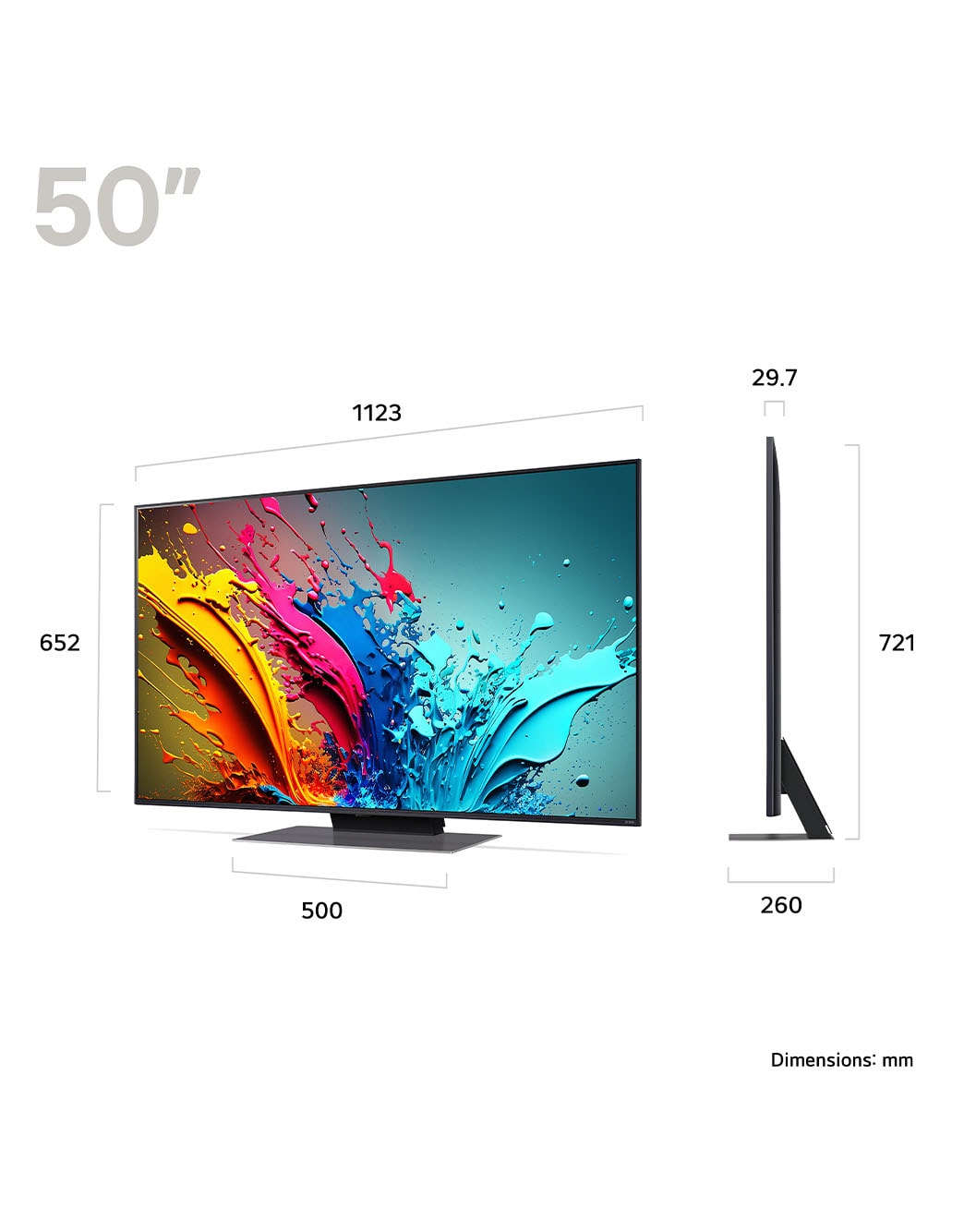 50 inch LG QNED AI QNED85 4K Smart TV 2024 - {50QNED87T6B.AEK | LG UK