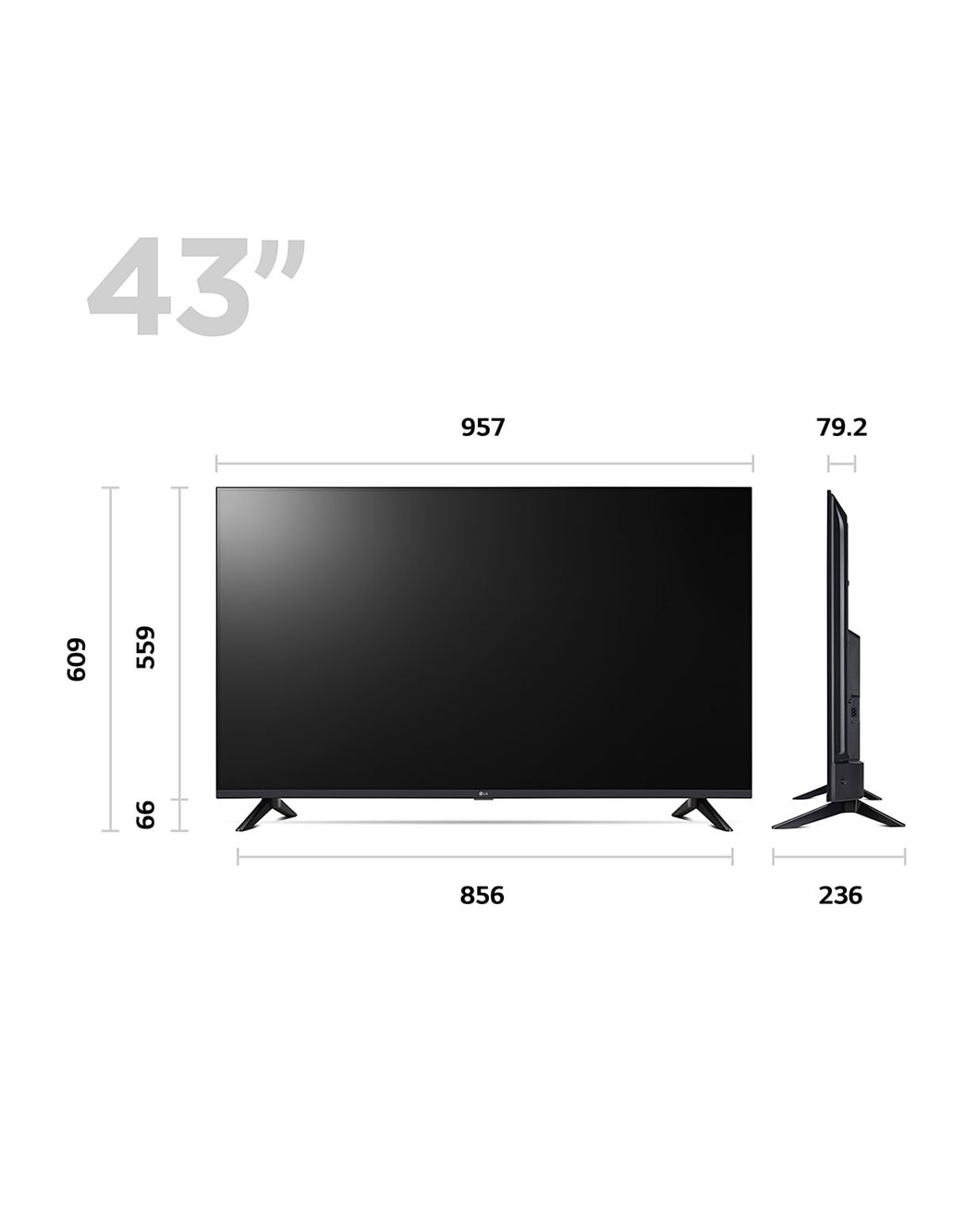 LG UR73 43 inch 4K Smart UHD TV 2023 - 43UR73006LA | LG UK