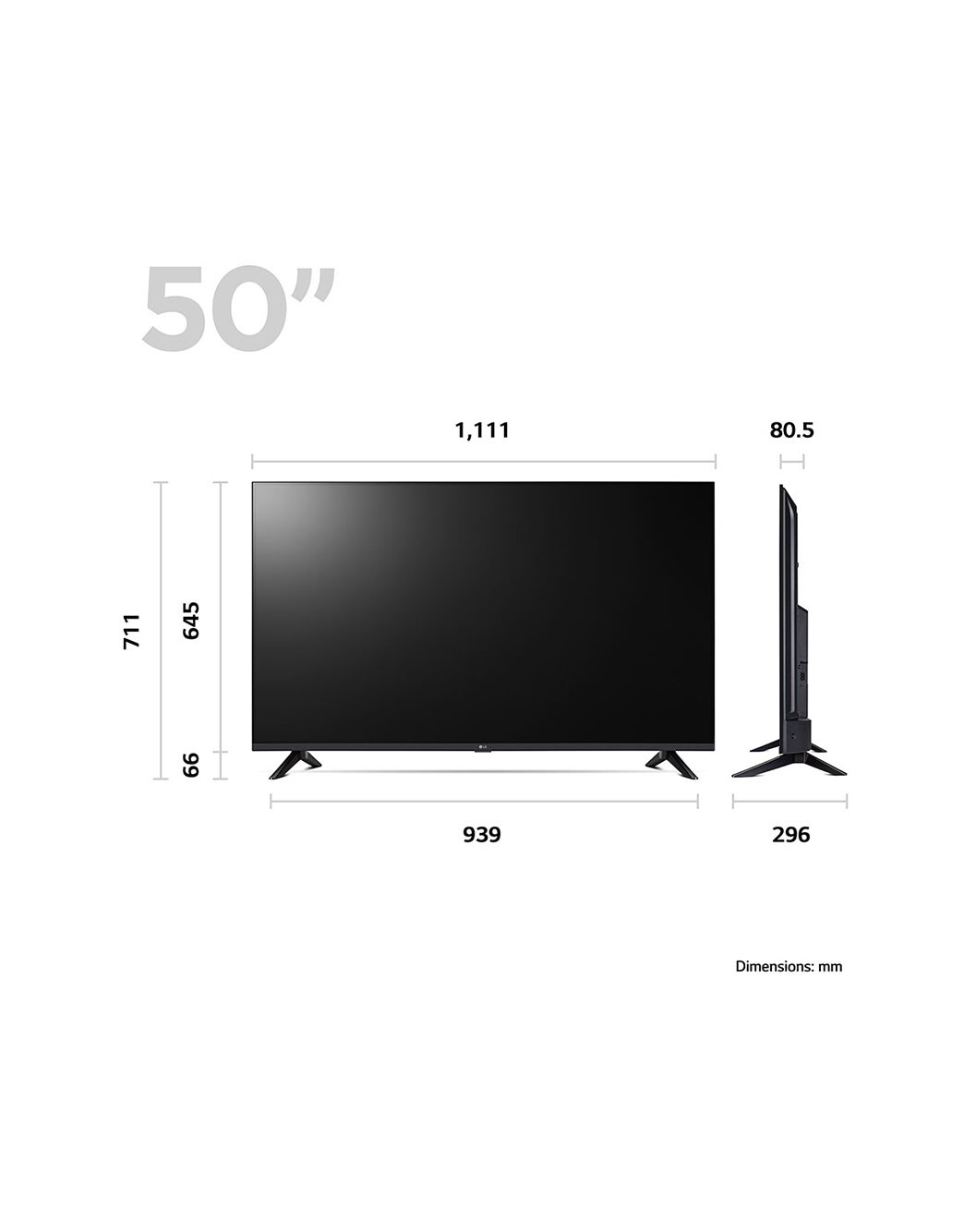 LG UR73 50 inch 4K Smart UHD TV 2023 - 50UR73006LA | LG UK